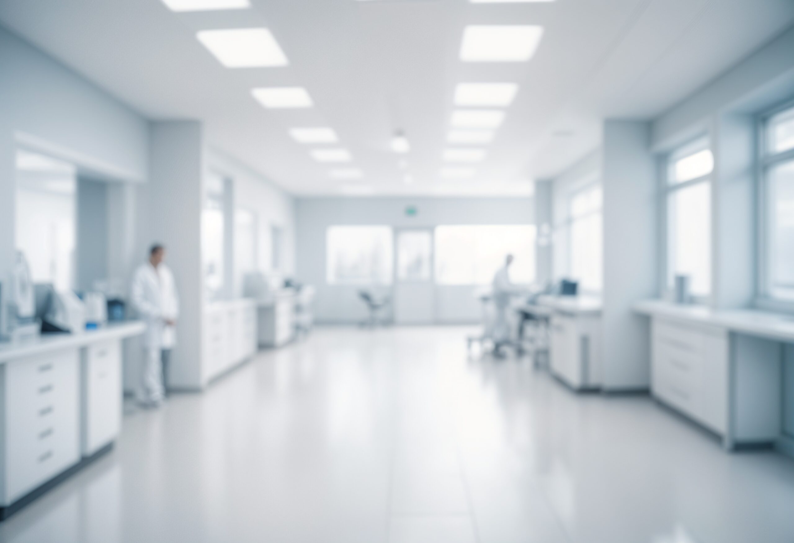 Bright,,Empty,Defocused,Hospital,Corridor,Background,With,Copy,Space ...