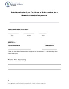 CMLTO Initial CMLTO Application for a Certificate of Authorization for ...